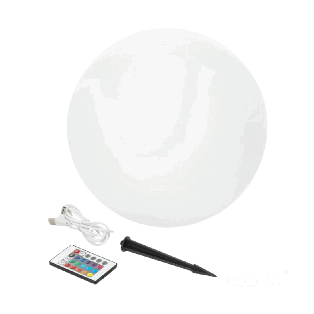 Solcelle Kuglelampe | RGB +3000K | Ø400mm | IP54